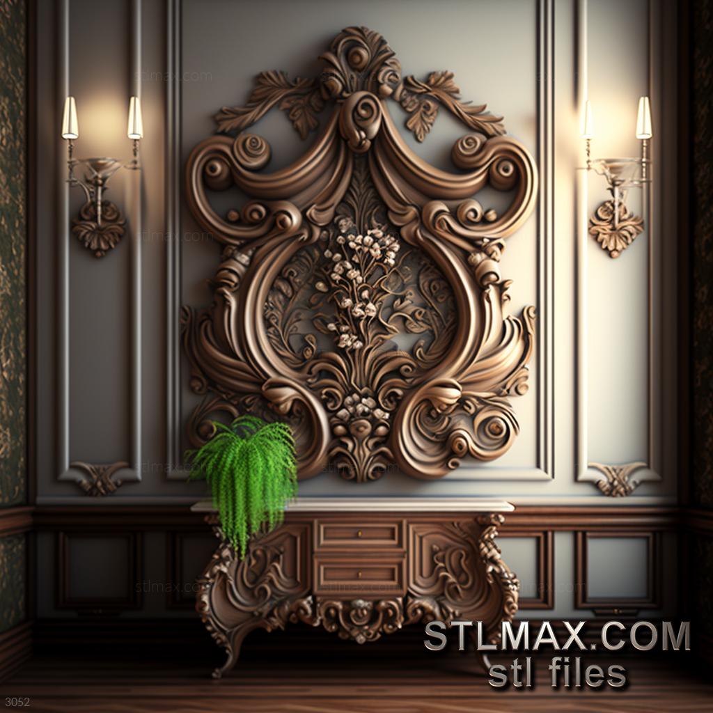 Furniture | 3D models for CNC machine. STL format