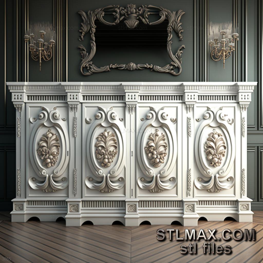 Furniture | 3D models for CNC machine. STL format